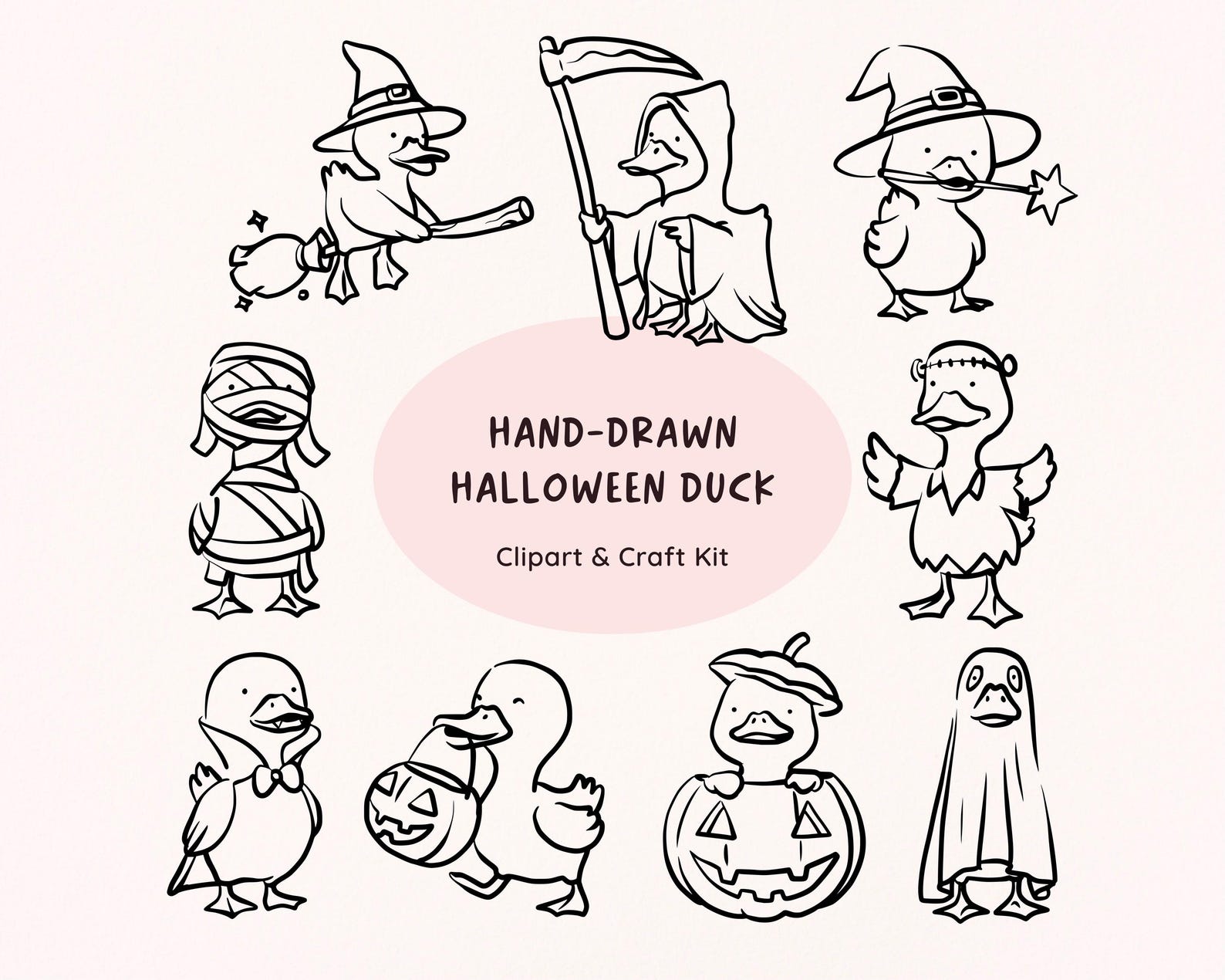 Halloween Duck SVG Bundle | Spooky Duck Clipart | Trick or Treat ...