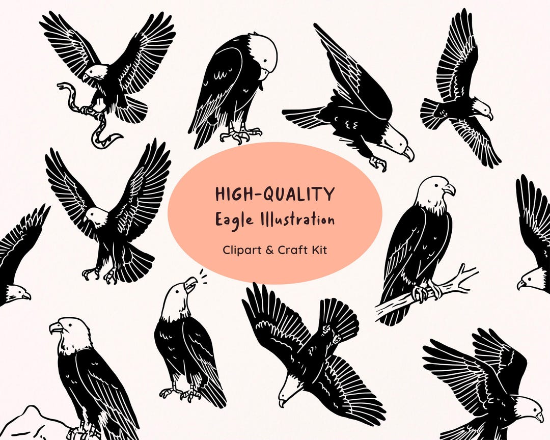 Adler SVG Bundle | Majestätisch Vogel Clipart | Vaterländische Tier ...