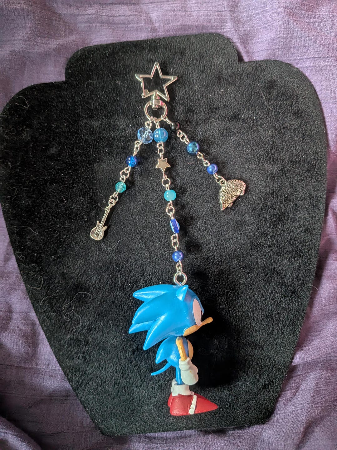 Handmade Whimsical Kidcore Kawaii Blue Sega Sonic the Hedgehog Trinket ...
