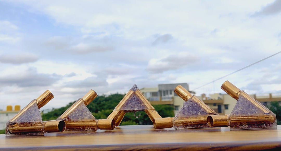 Crystal Orgonite Giza Pyramid Connector Kit – 12mm Copper Energy ...