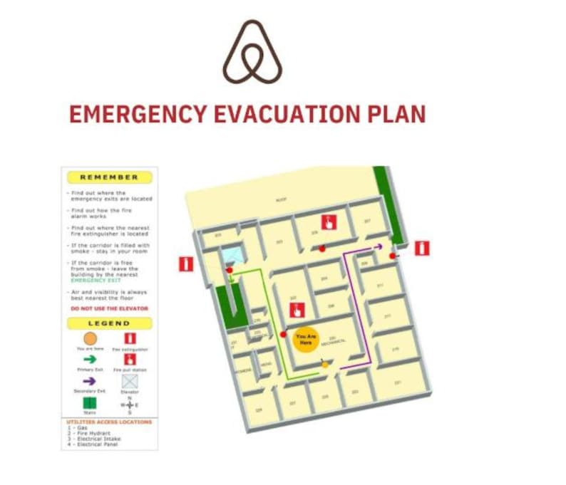 Custom Fire Escape Plan | Emergency Evacuation Floor Plan | Printable ...