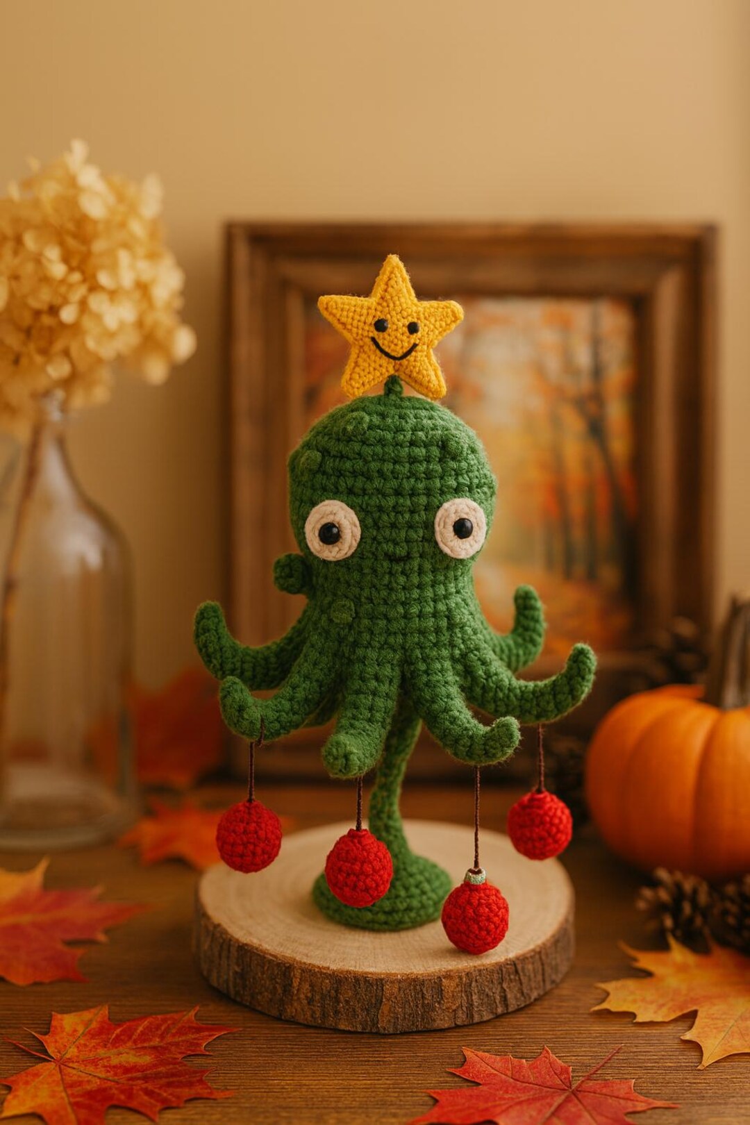 Crochet Christmas Tree Octopus Plush Pattern | Handmade Holiday ...
