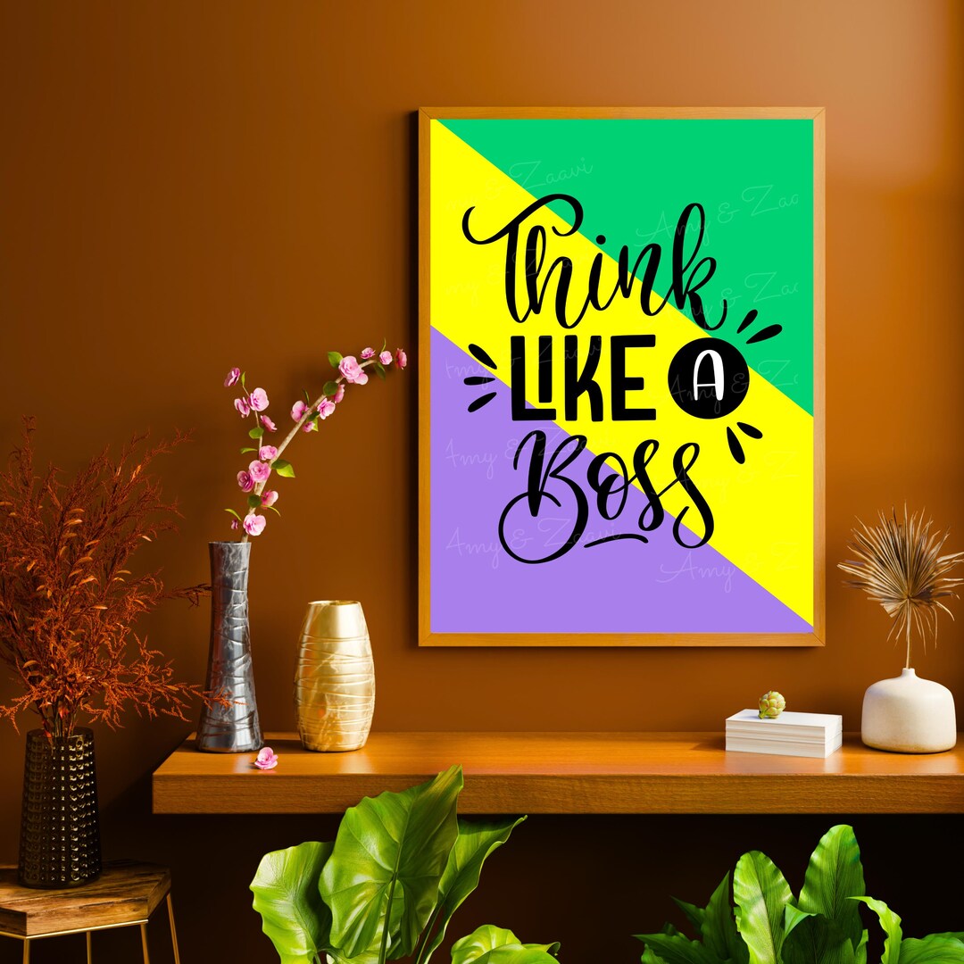 Boss Mindset Digital Print | Motivational Leadership Wall Art | Instant ...