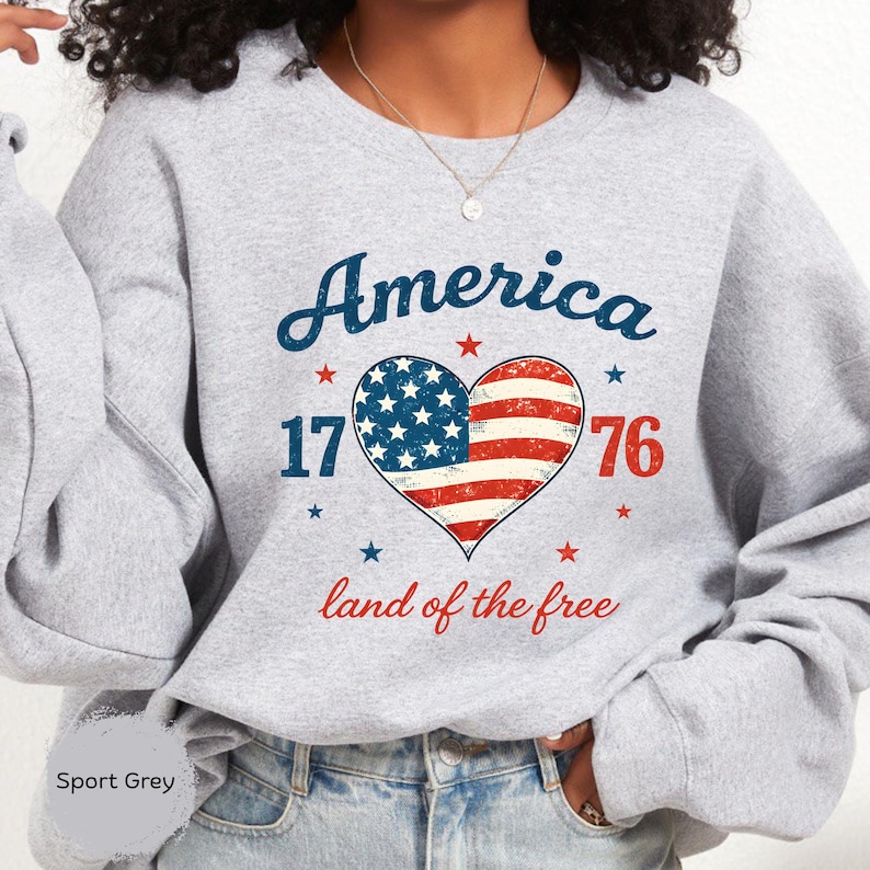 American 250 Flag Heart Shirt, US 250th Anniversary Sweatshirt ...