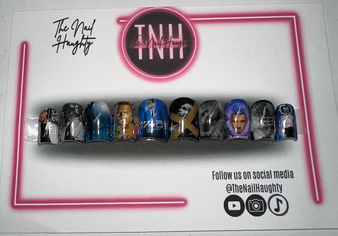 Chris Brown Album Cover Press on Nails: Luxury Concert Design - Etsy
