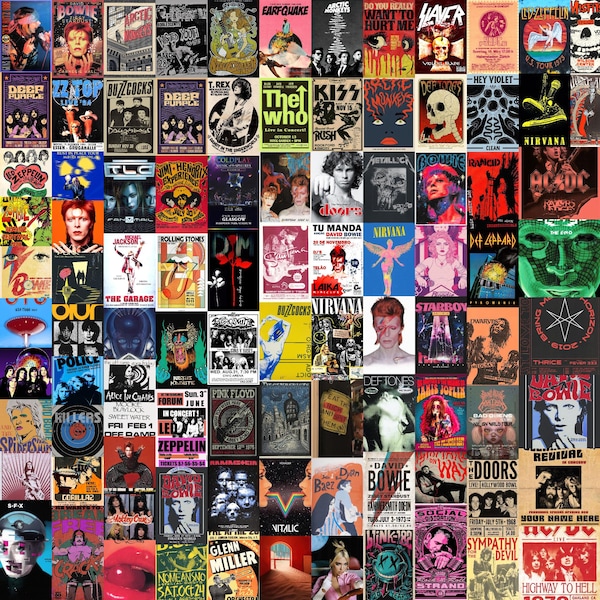 Band Posters Bundle - Etsy UK