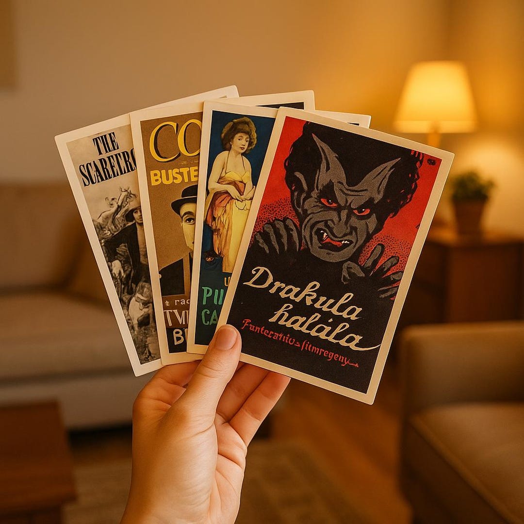 1920s Movie Poster Set Silent Film Art, Roaring Twenties Decor Physical ...