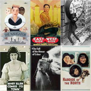 1920s Movie Poster Set: Silent Film Art, Roaring Twenties Decor ...