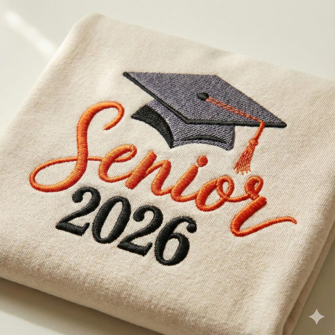 Senior 2026 Embroidery Design Graduation Cap Class of 2026 Machine ...