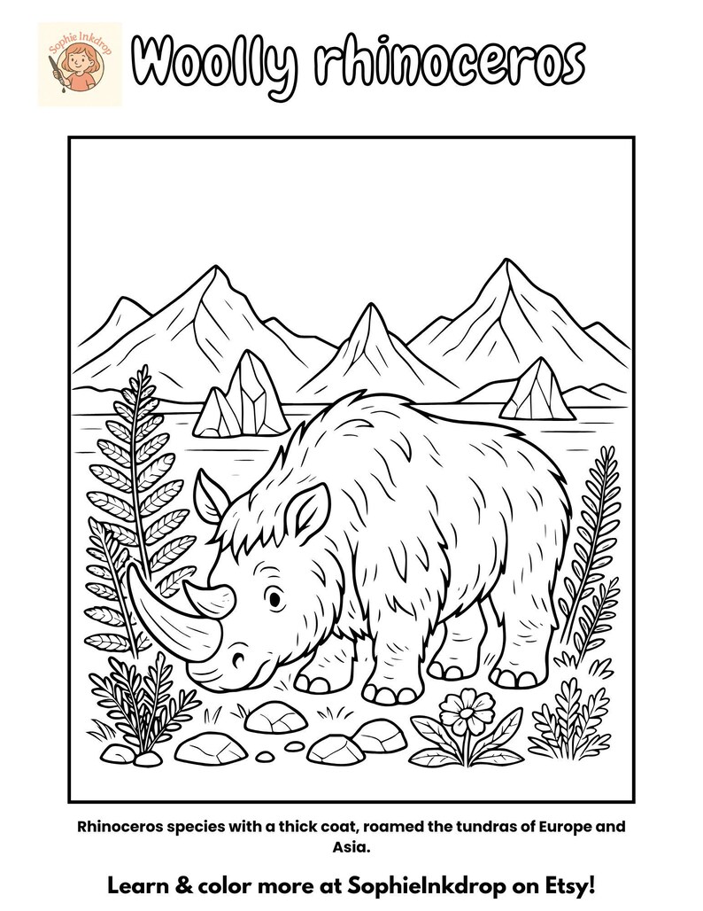 Prehistoric Animals Coloring Pages Bundle – Ice Age, Paleogene, Neogene ...