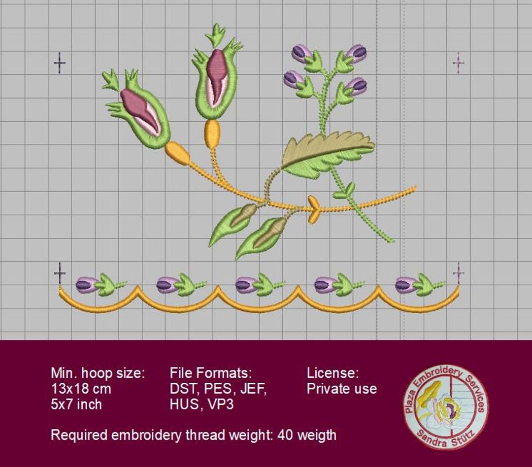 Regency Style Embroidery File Style Embroidery File - Etsy