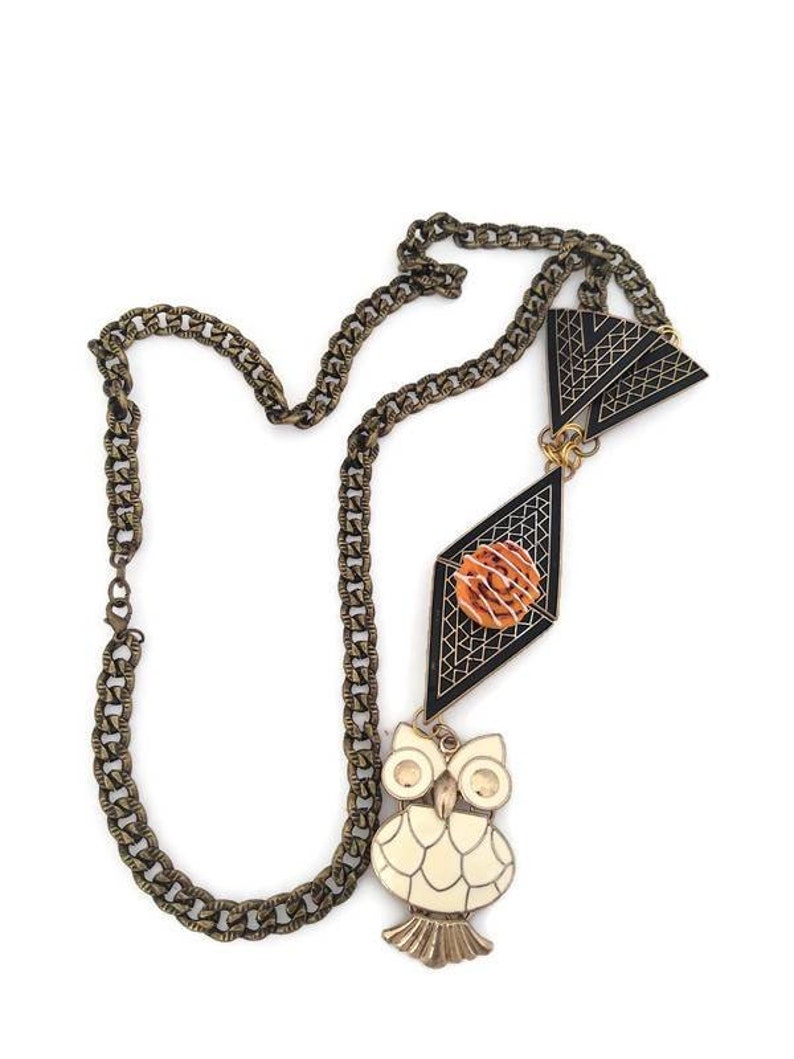 Cinnamon Owl Necklace - Upcycled One of a Kind Cute Animal Bird Pendant ...