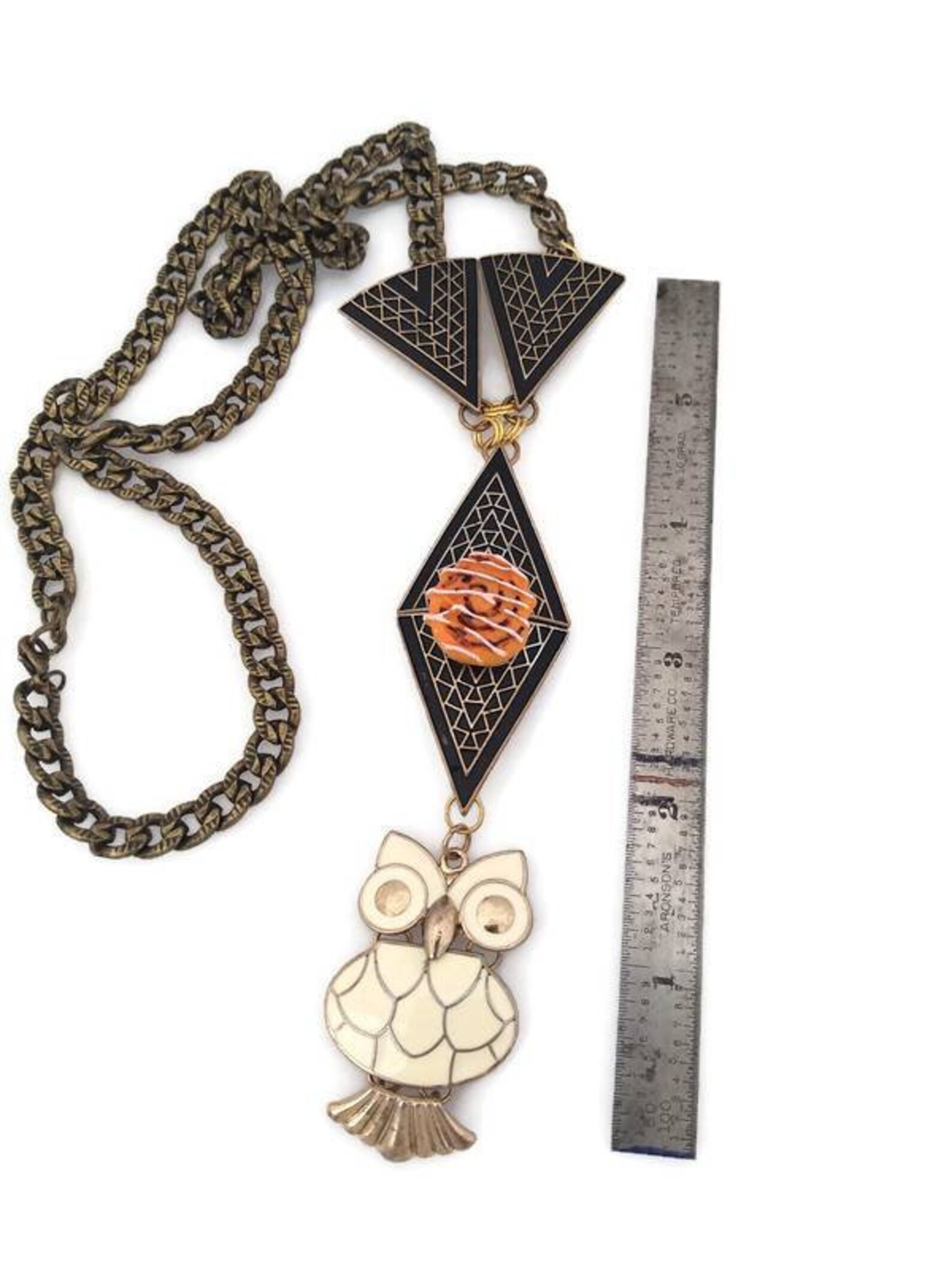 Cinnamon Owl Necklace - Upcycled One of a Kind Cute Animal Bird Pendant ...