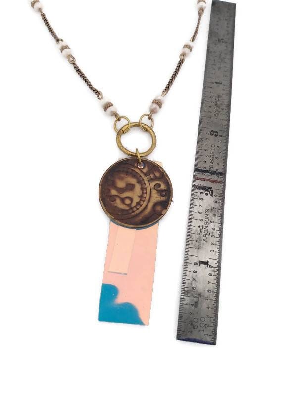 Time Pendant Necklace - Clock Face Upcycled Unique One of a Kind - Etsy