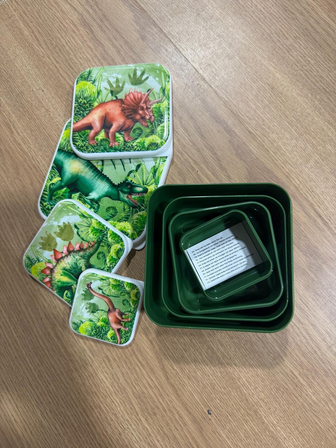 Dinosaur Lunch Box Set: Bpa-free Nesting Food Containers for Kids - Etsy