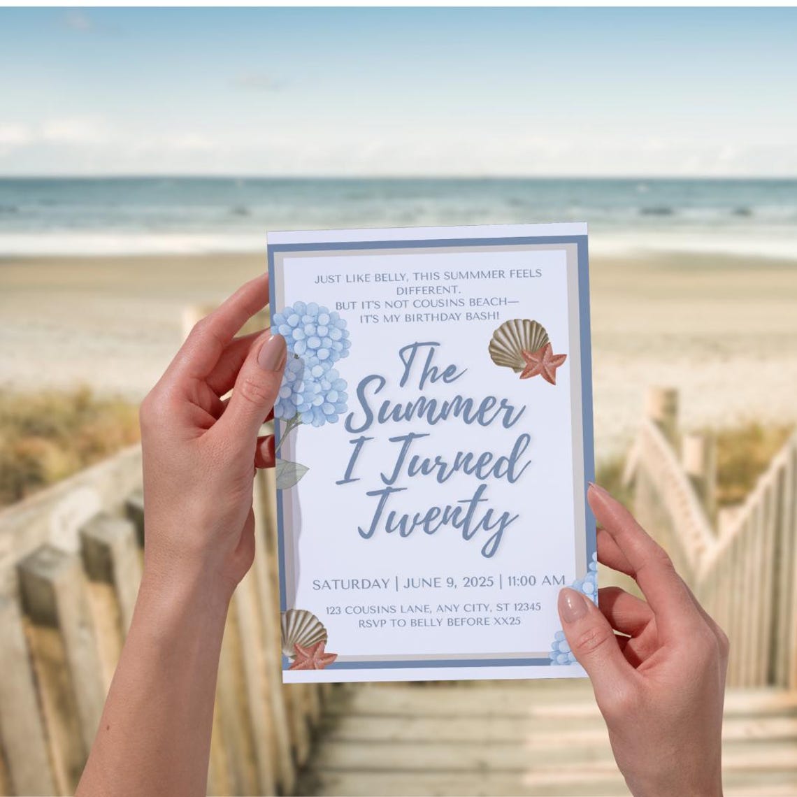 The Summer I Turn Pretty Birthday Invitation Template - Etsy