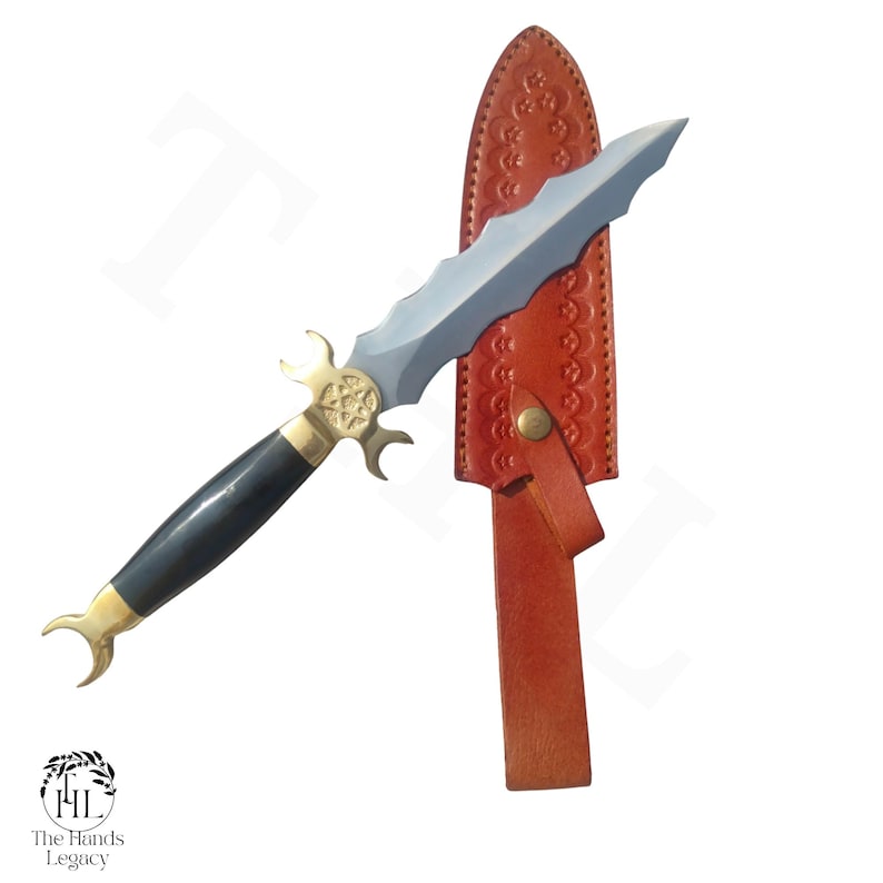 Handmade Athame Dagger With Horn Handle, Carbon Steel, Witchcraft ...