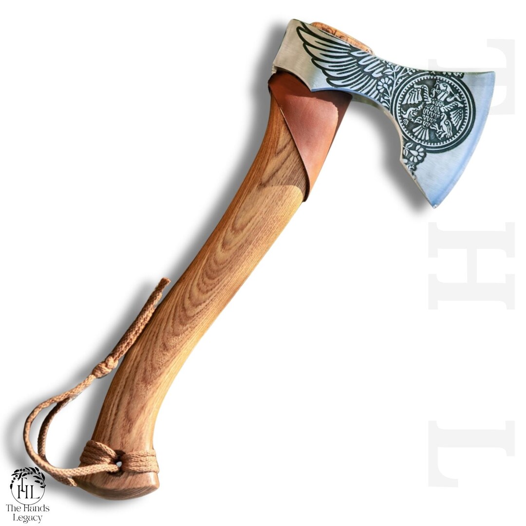 Handcrafted Turul Hatchet | Ash Wood Handle, Hardened Steel Blade - Etsy