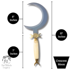 Handmade Crescent Moon Boline Knife: Carbon Steel & Camel Bone Altar ...