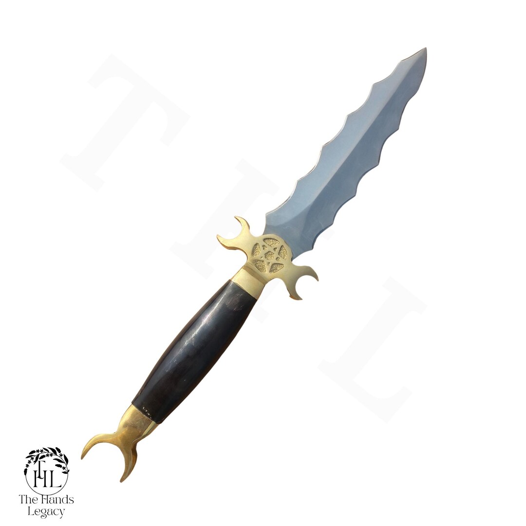 Handmade Athame Dagger With Horn Handle, Carbon Steel, Witchcraft ...