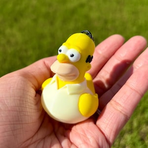 Homer Simpson Rubber Duck | Funny 3D Printed Duck | Simpsons ...