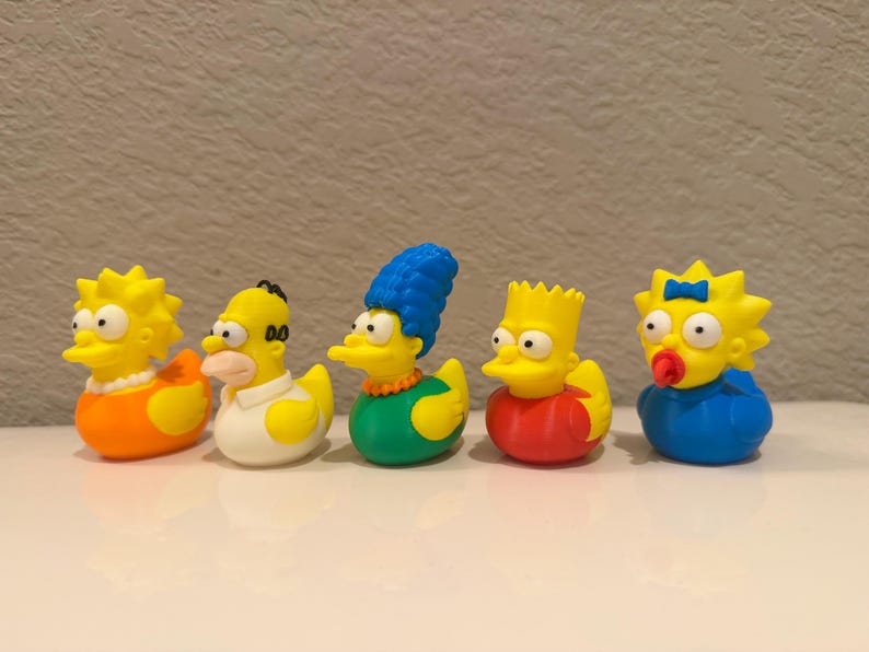 Homer Simpson Rubber Duck | Funny 3D Printed Duck | Simpsons ...