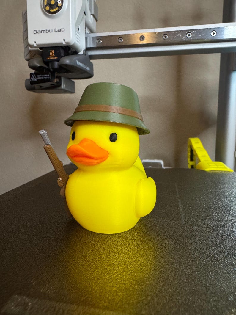 Hunter Rubber Duck With Rifle | 3D Printed Country Vibe Gift | Outdoor ...