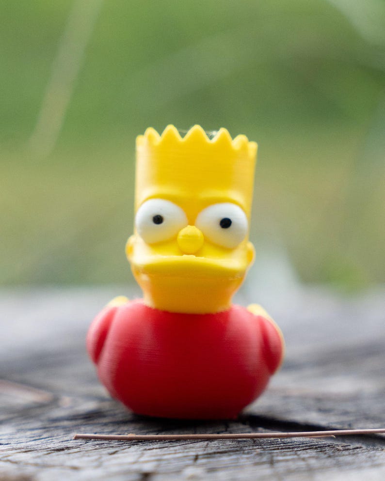 Bart Simpson Rubber Duck | Funny 3D Printed Duck | Simpsons Collectible ...