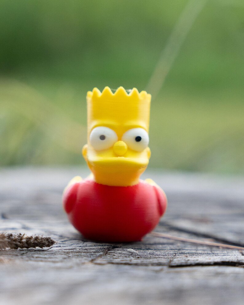 Bart Simpson Rubber Duck | Funny 3D Printed Duck | Simpsons Collectible ...