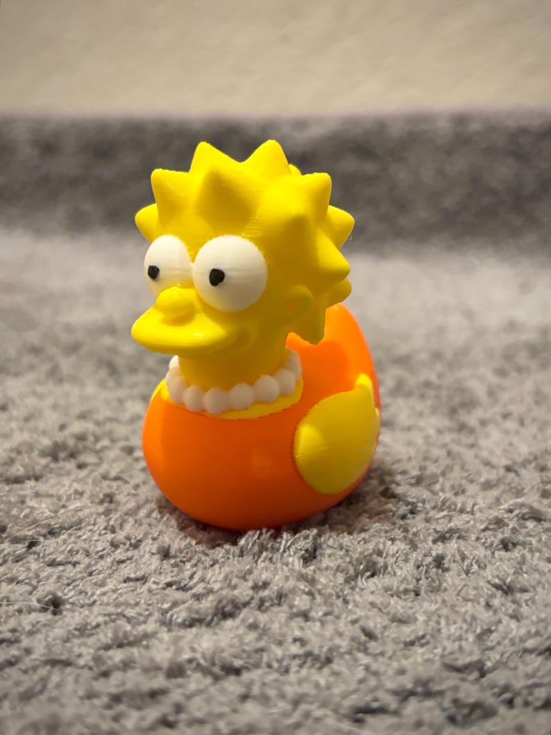 Lisa Simpson Rubber Duck | Funny 3D Printed Duck | Simpsons Collectible ...