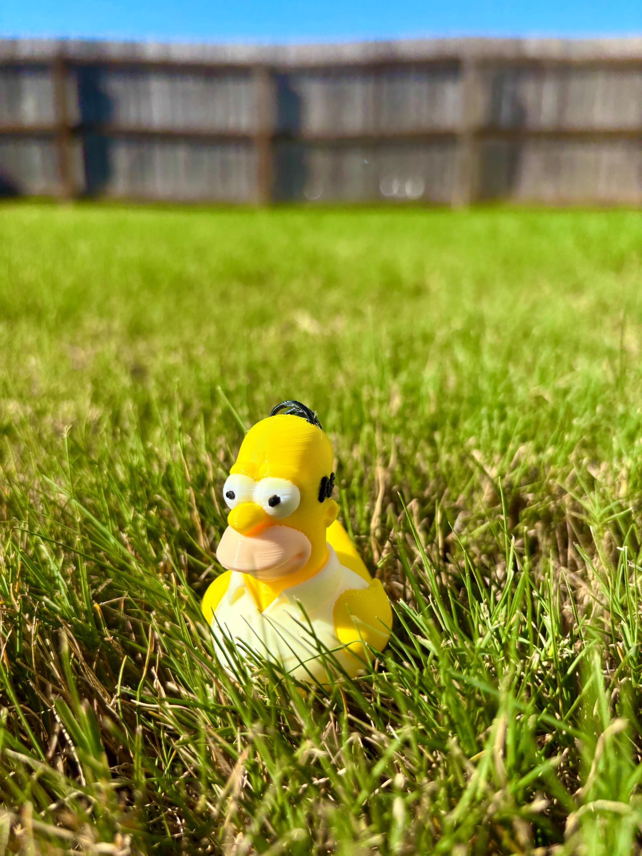 Homer Simpson Rubber Duck | Funny 3D Printed Duck | Simpsons ...