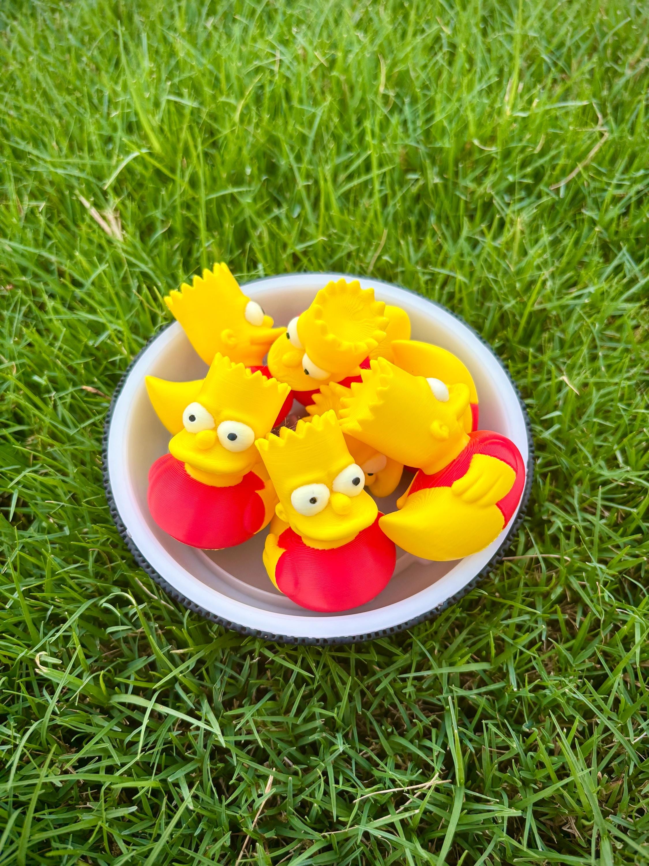Bart Simpson Rubber Duck | Funny 3D Printed Duck | Simpsons Collectible ...