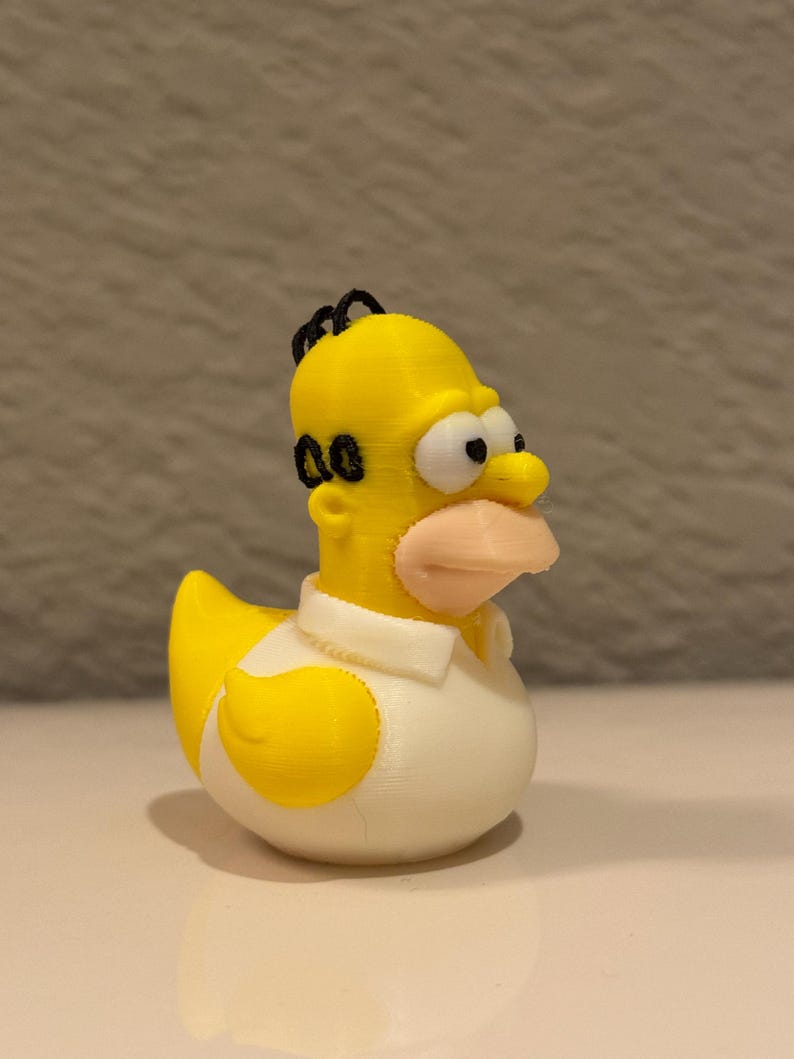 Homer Simpson Rubber Duck | Funny 3D Printed Duck | Simpsons ...