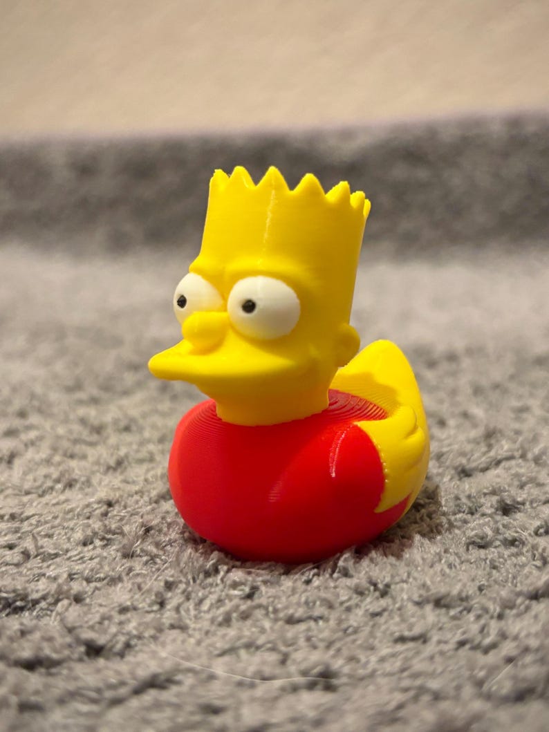 Bart Simpson Rubber Duck | Funny 3D Printed Duck | Simpsons Collectible ...