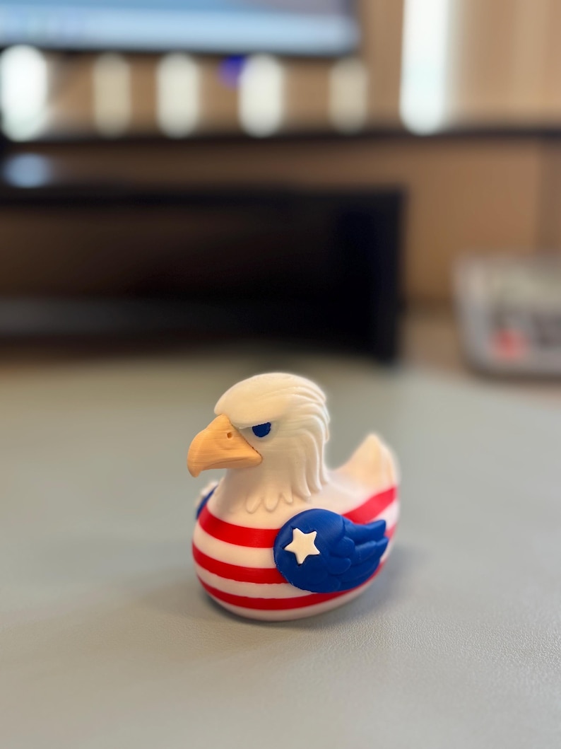 American Flag Eagle Rubber Duck | Jeep Ducking Toy | Patriotic USA Flag Decor | Independence Day ...
