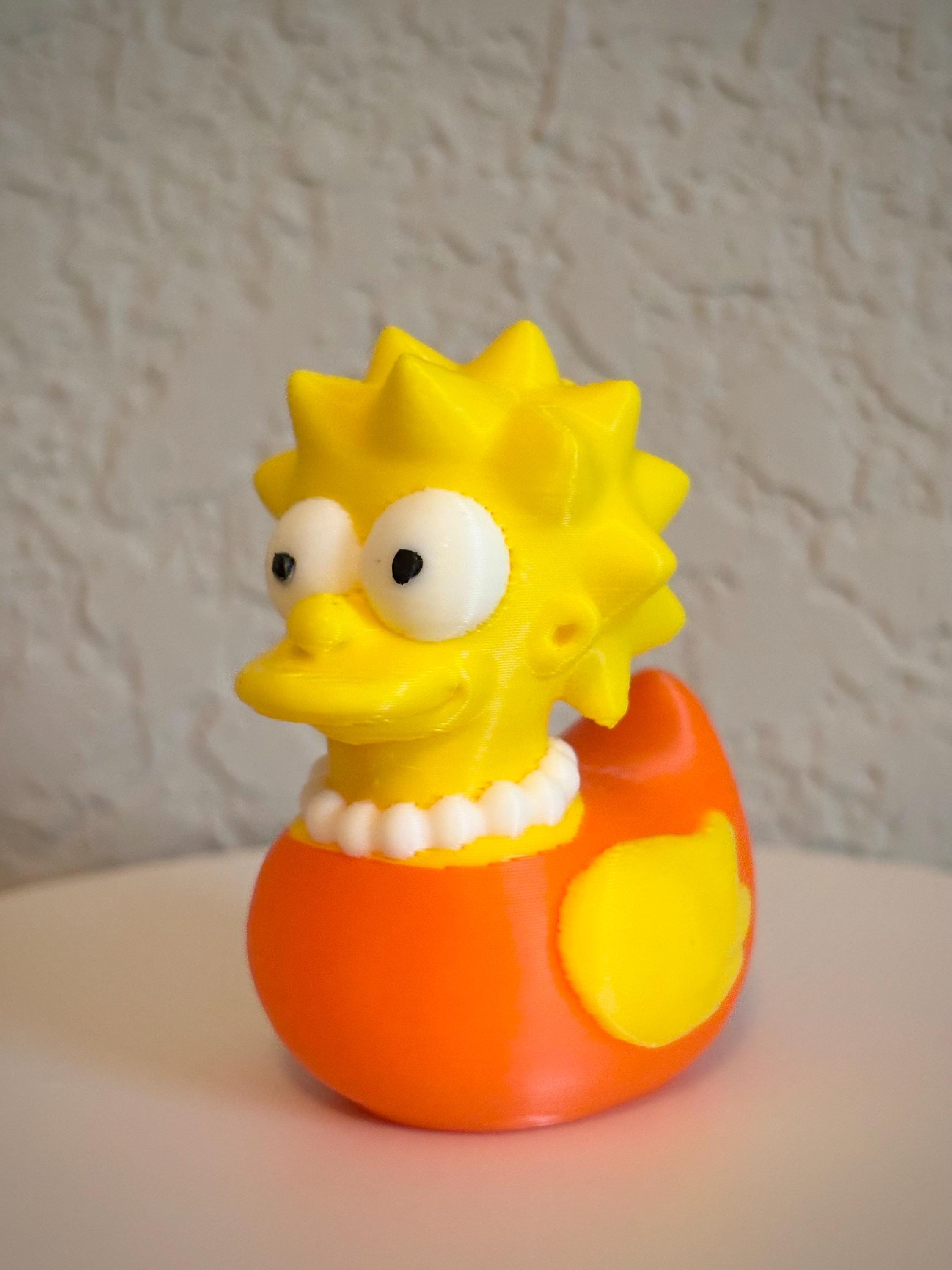 Lisa Simpson Rubber Duck | Funny 3D Printed Duck | Simpsons Collectible ...