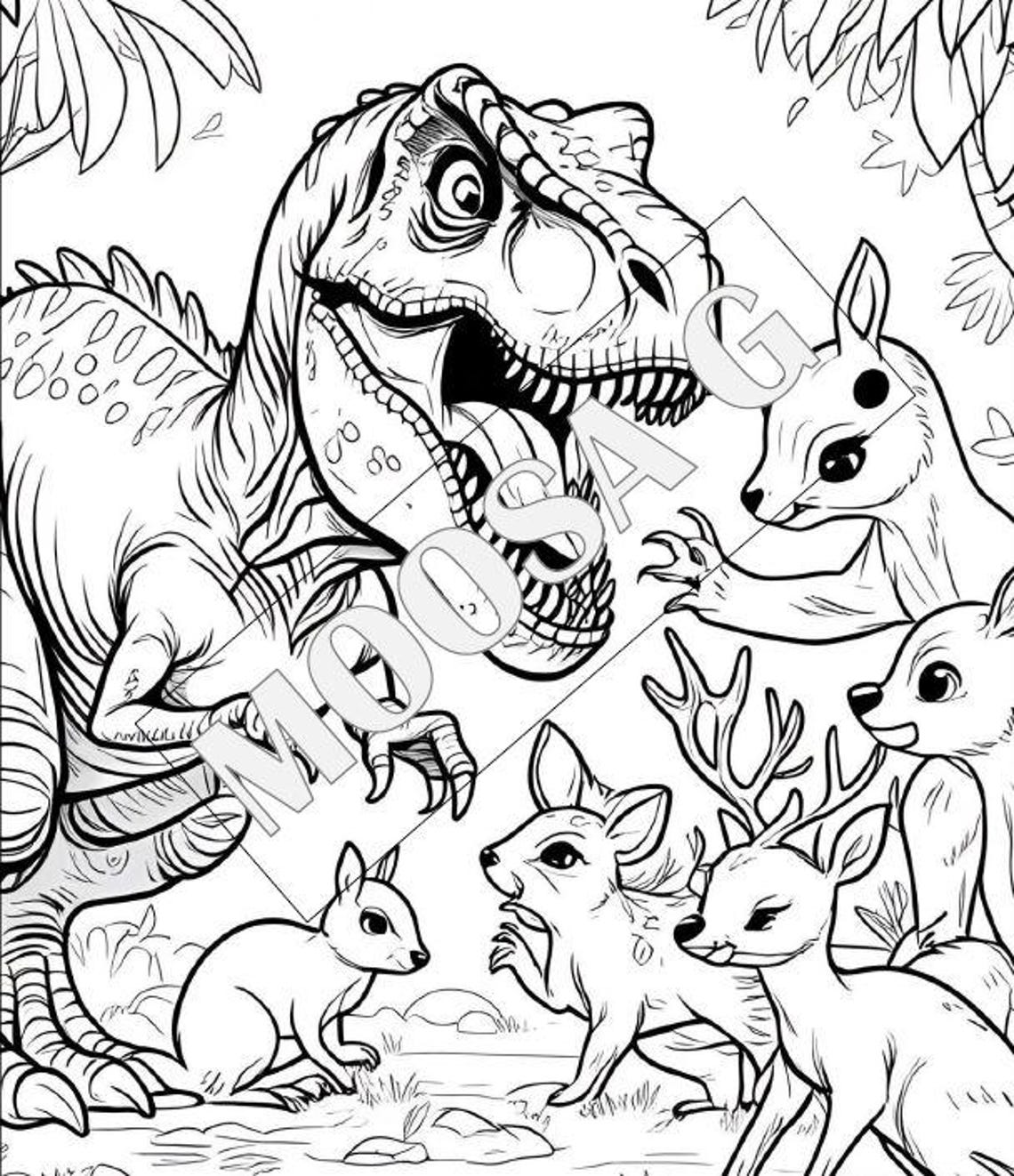 Dinosaur Coloring Book for Kids: Printable Activity Pages (PDF Download ...