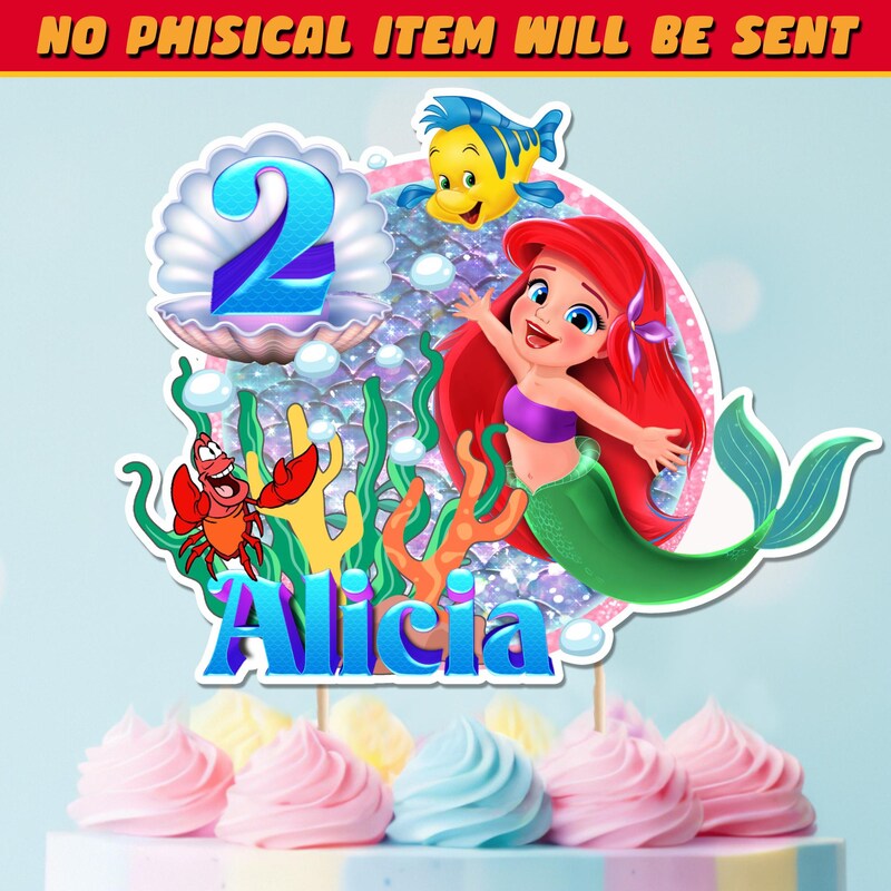 Mermaid Cake Topper - Etsy