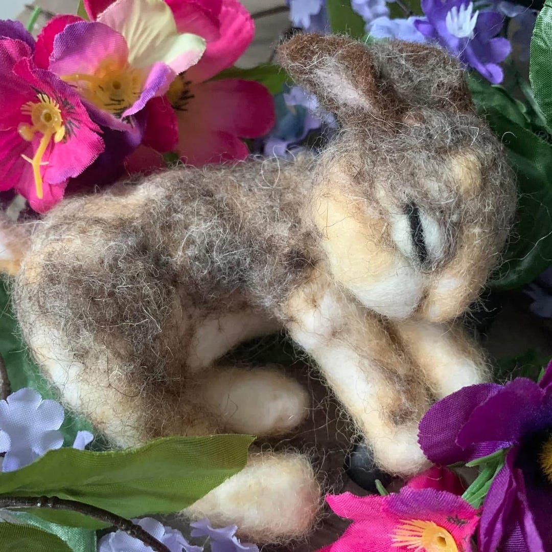 Sleeping Baby Bunny - Needle Felted - Etsy
