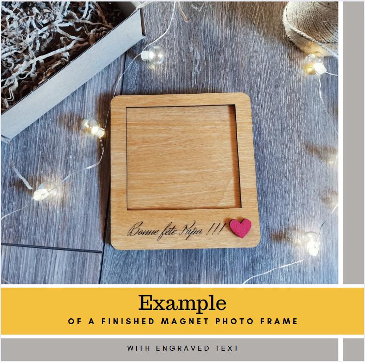 Laser Cut Magnet Photo Frame Digital File, Svg Png Pdf Light Burn ...