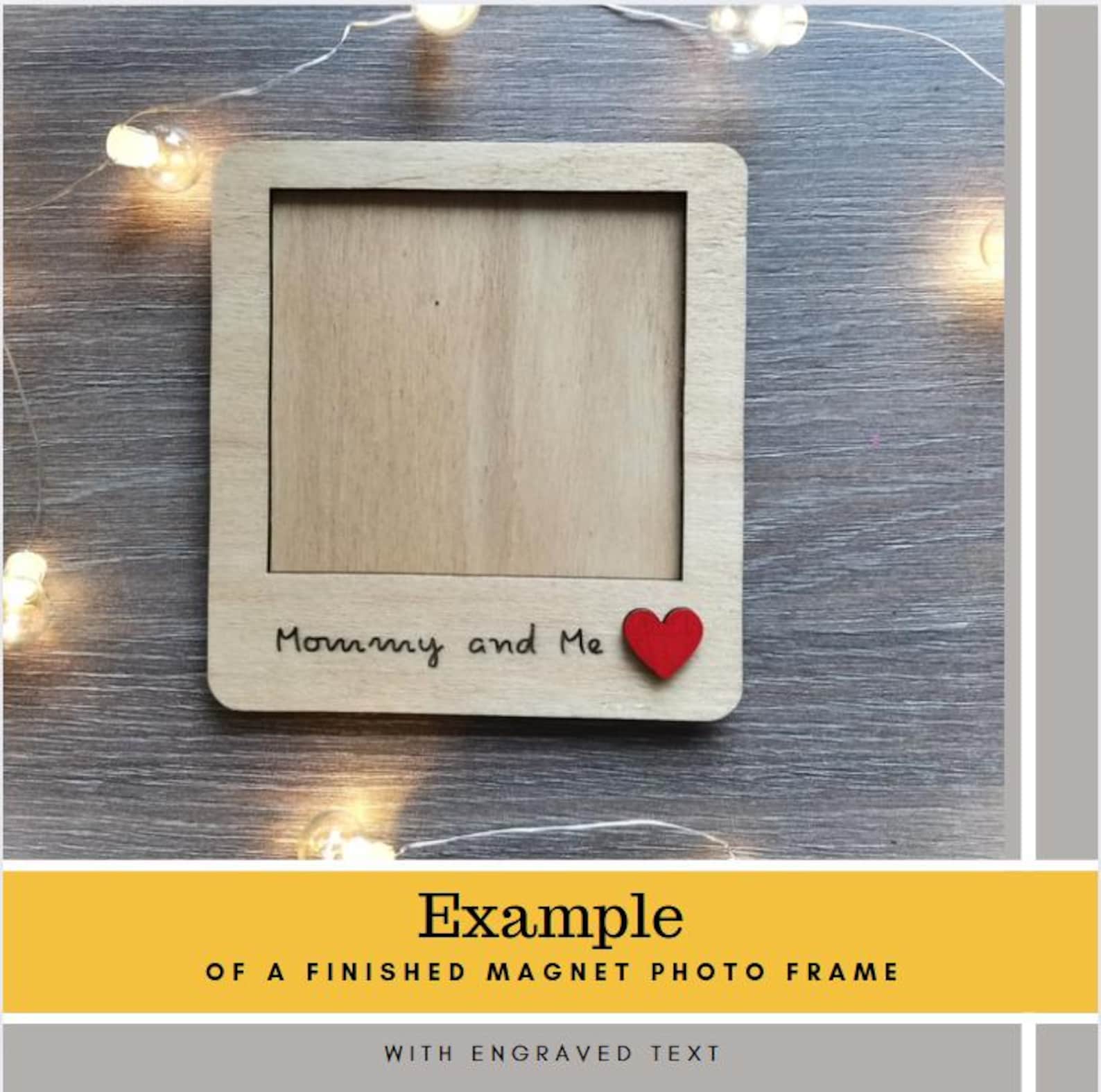 Laser Cut Magnet Photo Frame Digital File, Svg Png Pdf Light Burn ...