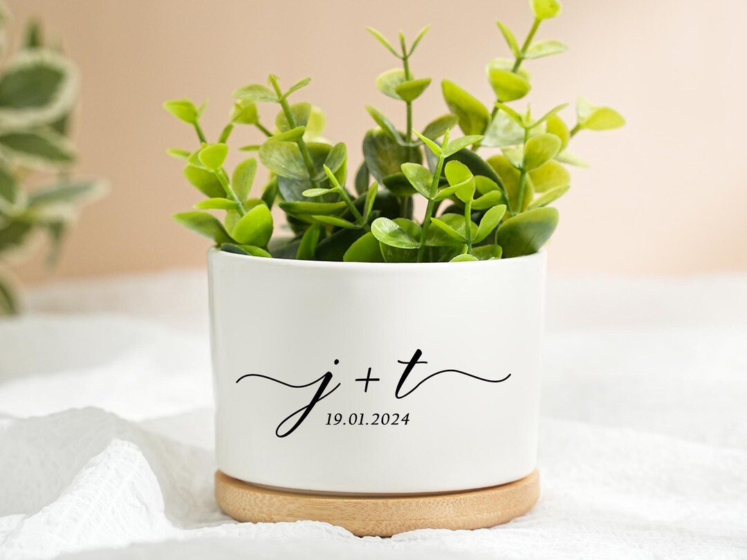 Personalized Ceramic Planter,custom Wedding Gift for Couples ...