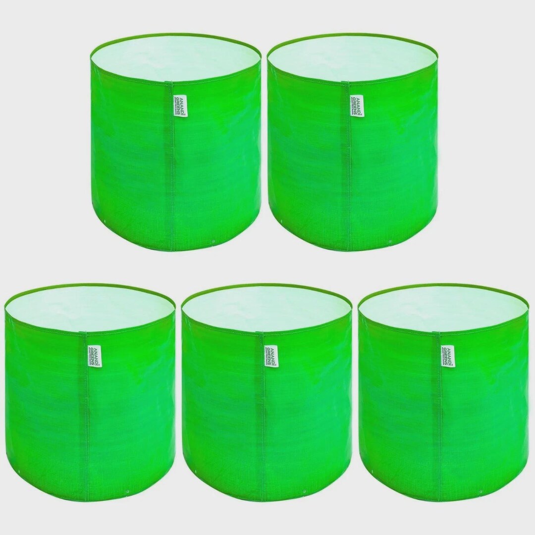 Green HDPE Grow Bags, UV Protected, 12x12 Inch, Pack of 5 - Etsy