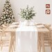 Christmas Table Runner Mockup, Holiday Textile Fabric Dining Decor ...