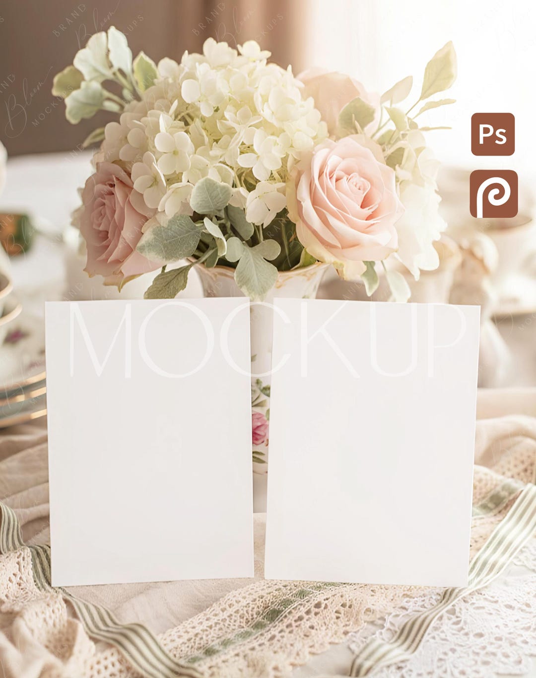 Two Sides Wedding Minimalistic Card Template, Boho Simple Greeting ...