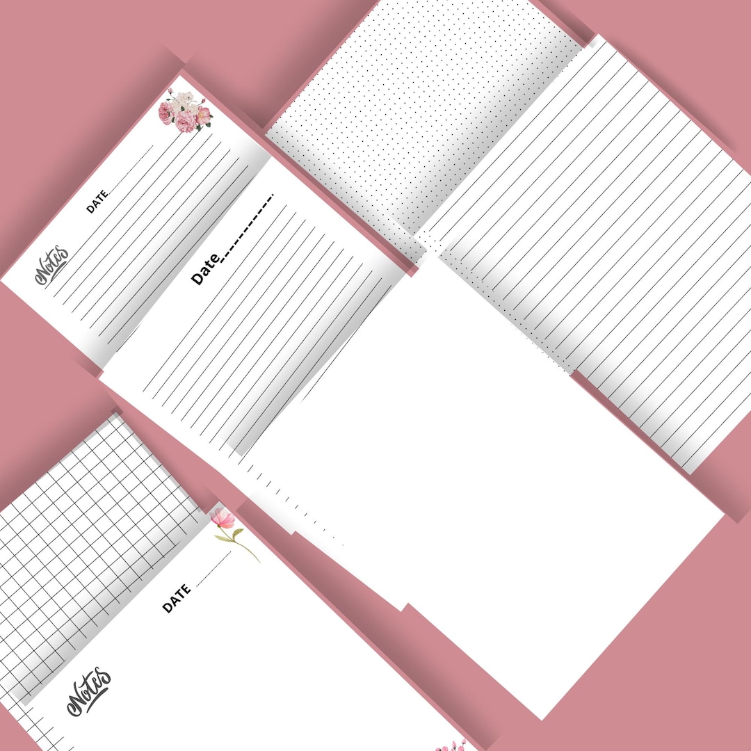 7 Digital Notebook Journal Bundle A5 | Lined, Grid, Dotted, Blank,notes ...