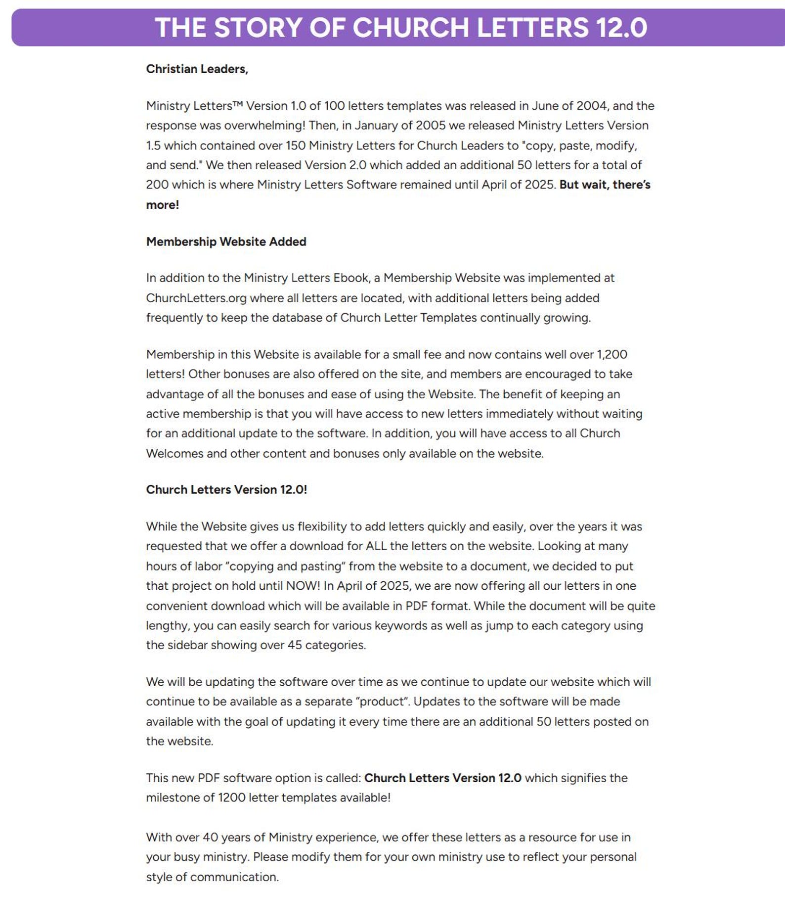 1200+ Church Letter Templates: Editable Ministry Letters (digital ...