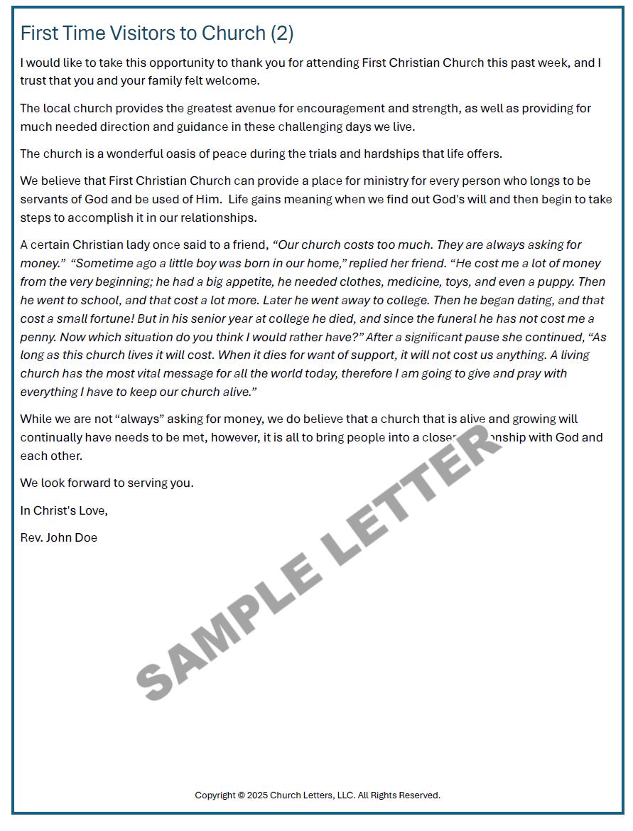 1200+ Church Letter Templates: Editable Ministry Letters (digital ...