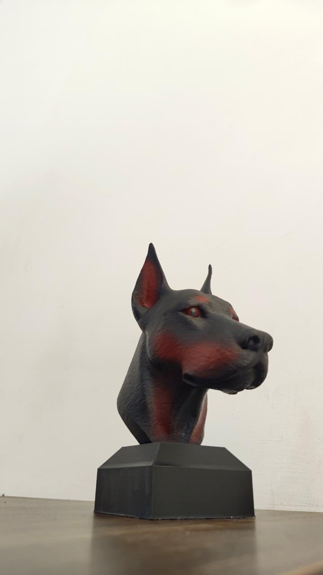 Doberman Dog Head Memorial Bust Statue3d Printing Stl File, Dog Head ...