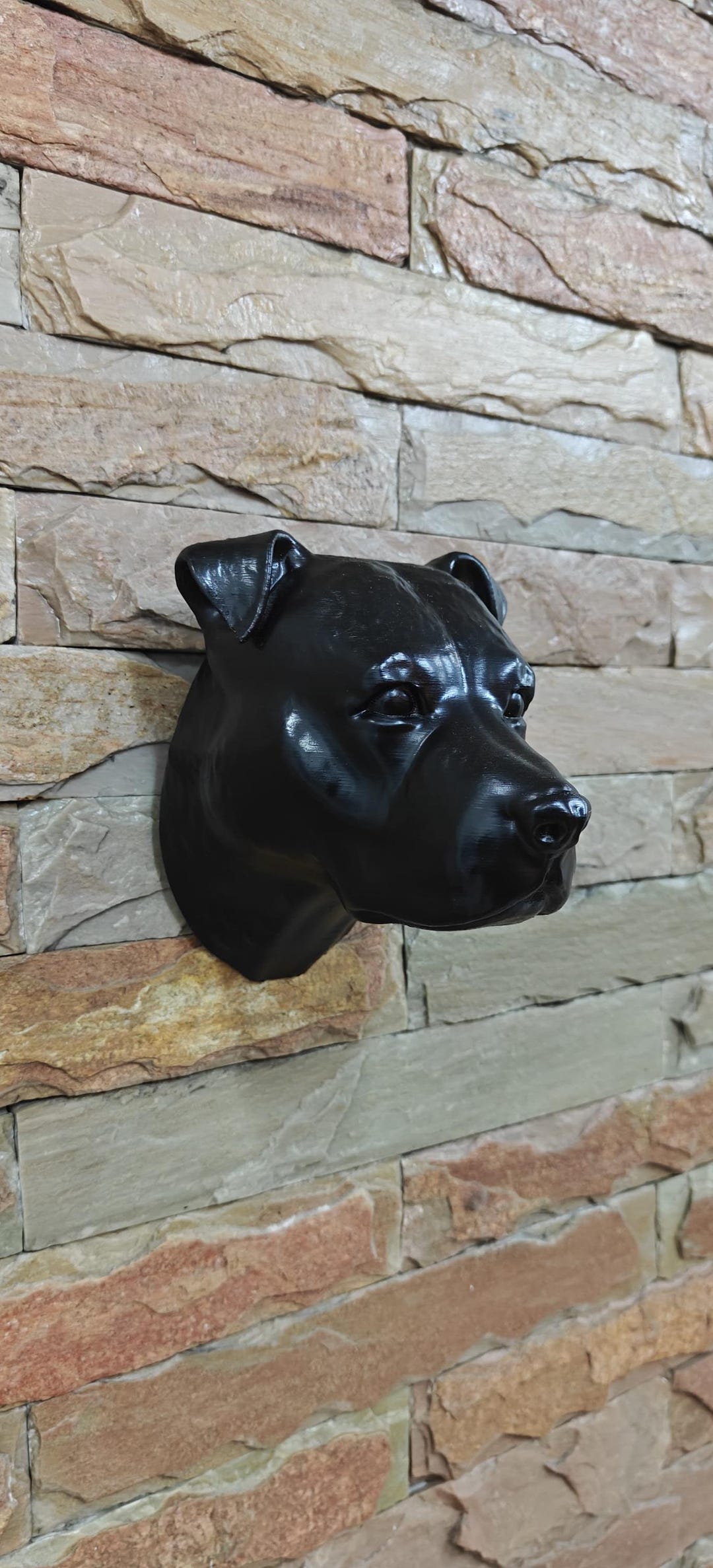 Pitbull Dog Head Wall Mount 3d Printing Stl File, Dog Head, Pets ...